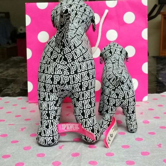 PINK Victoria's Secret | Other | Vs Pink Blackwhite Logo Giantmini Dog ...
